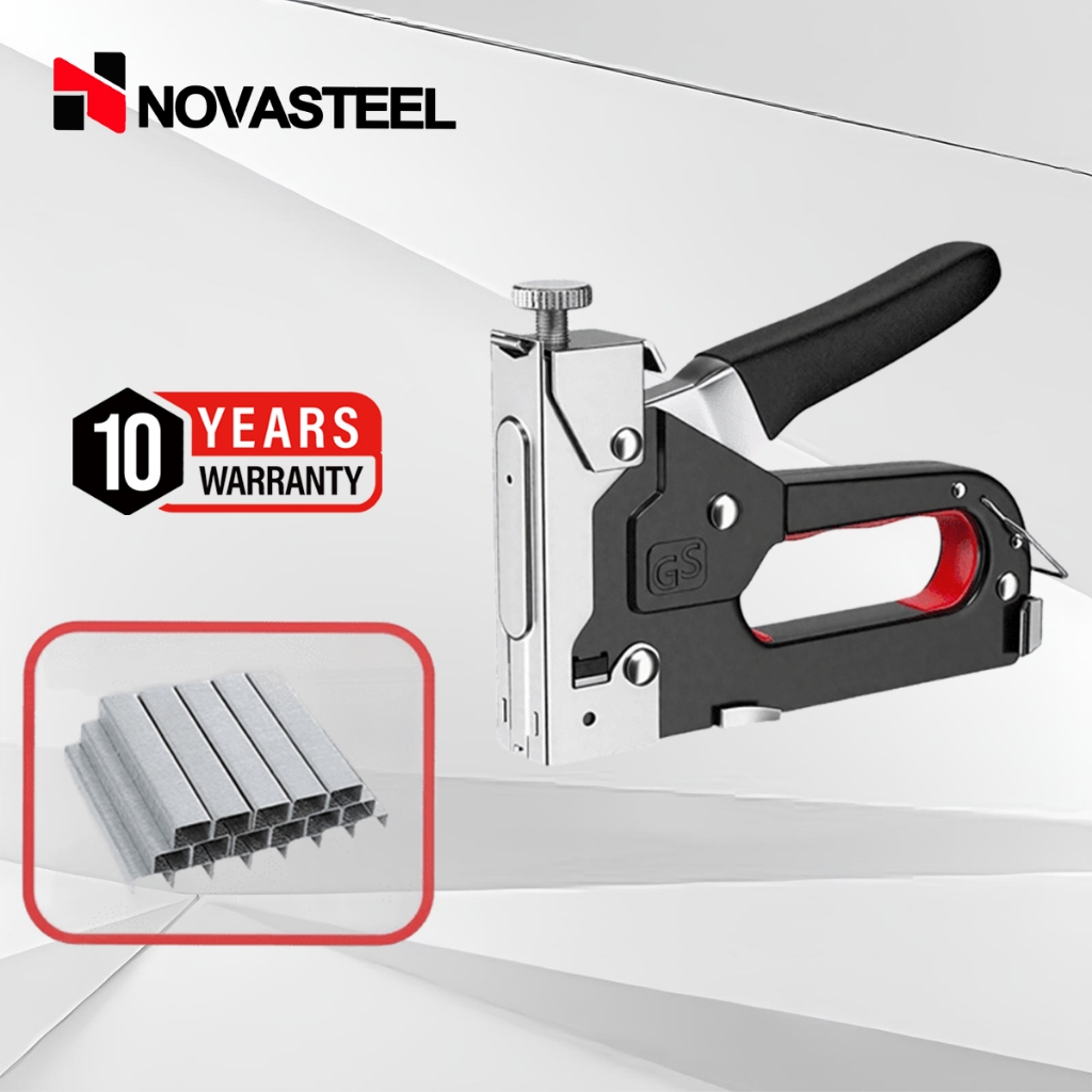 3-in-1 Staple Gun Tacker With 600 Staples Heavy Duty Stapler Nail Gun ...