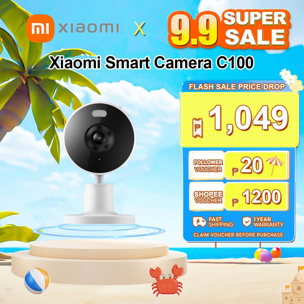 Xiaomi Smart Camera C100 2K HD Vision Indoor CCTV Full Color WiFi 6 ...