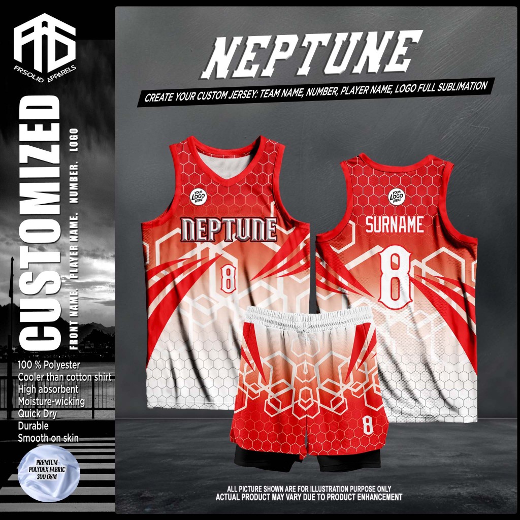 NEPTUNE FR CONCEPT BASKETBALL SANDO AND SHORT WARMER CUSTOMIZED FULL ...