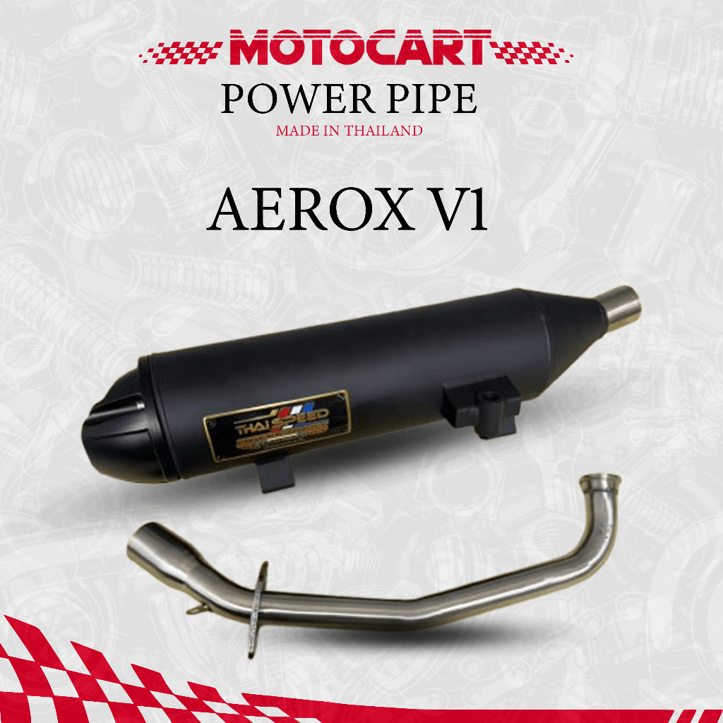 MOTOCART MOTORCYCLE POWER MUFFLER/EXHAUST PIPE WITH SILENCER FOR AEROX ...