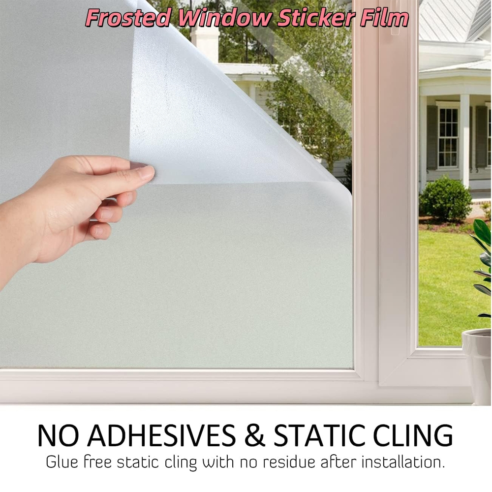 1M Frosted Window Sticker Film Privacy Glass Sticker Covering For ...