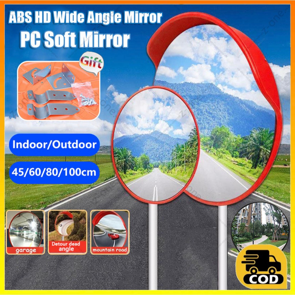 【COD】60/80CM Outdoor Indoor Traffic Road Wide angle Mirror Concave ...