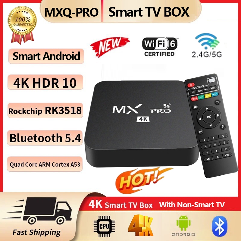 New Android Smart TV Box 4K HD 2.4G/5G WiFi Bluetooth Video Media ...