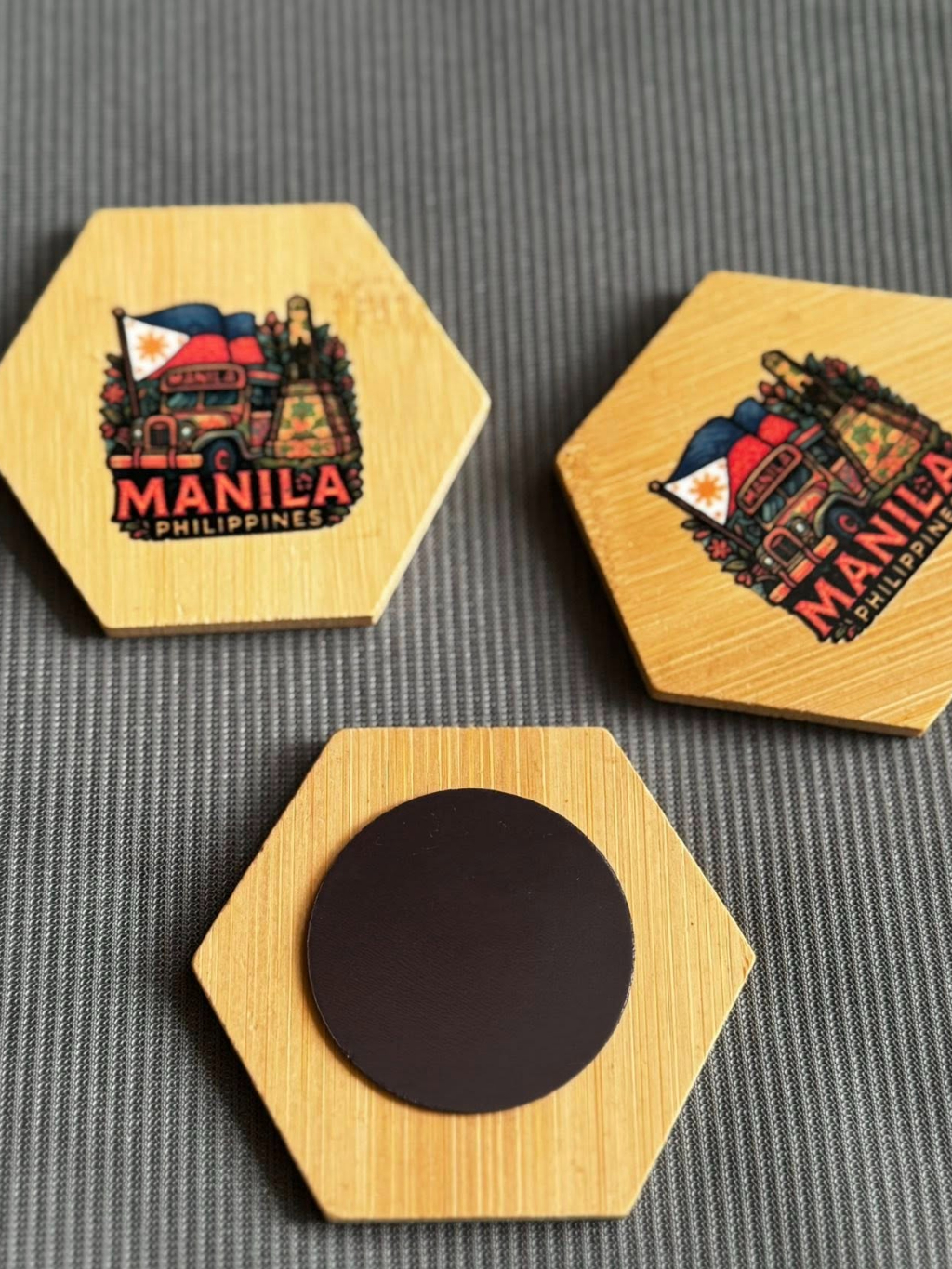 3pcs Manila Design UV Design Hexagon Ref Magnet | Shopee Philippines