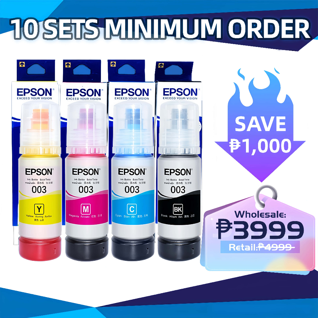 Wholesale 100% Original Epson 003 Ink Bottle Set for L1110/L3110/L3116 ...