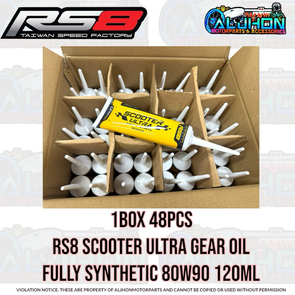 RS8 SCOOTER ULTRA GEAR OIL 80w90 120ML 1BOX / 48pcs (FULLY SYNTHETIC ...