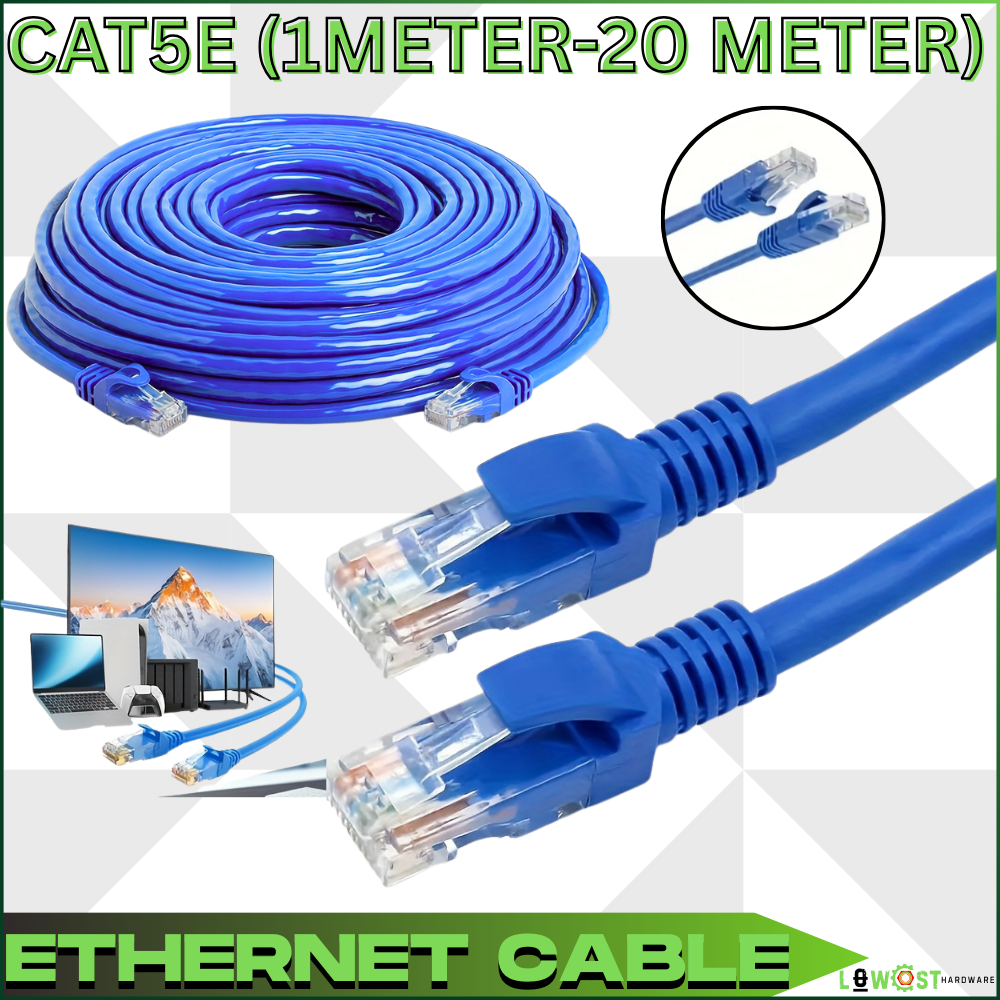 Ethernet cable cat5e, LAN cable RJ45, network cable for PC, router ...