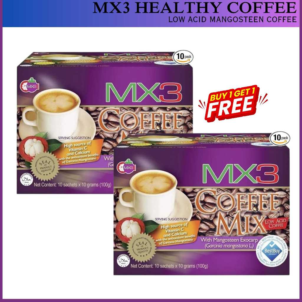 MX3 Coffee Mix 10 Sachets Buy1 Take1 Low Acid Coffee w Mangosteen ...