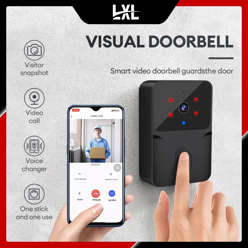 LXL Doorbell with Camera Wireless Doorbell Camera Visual Intercom ...