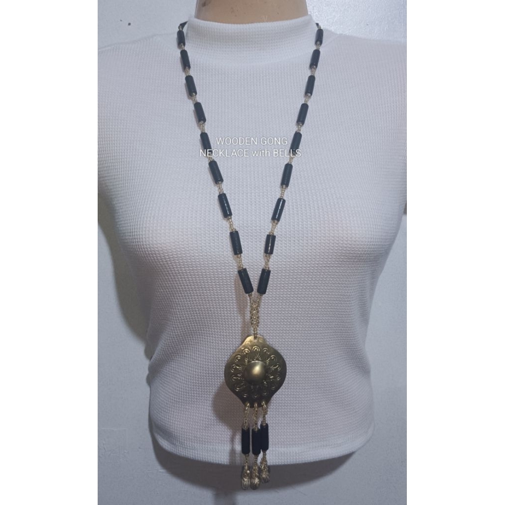 WOODEN AGONG BRASS NECKLACE with BELLS | WELCOME LEI for AWARD ...