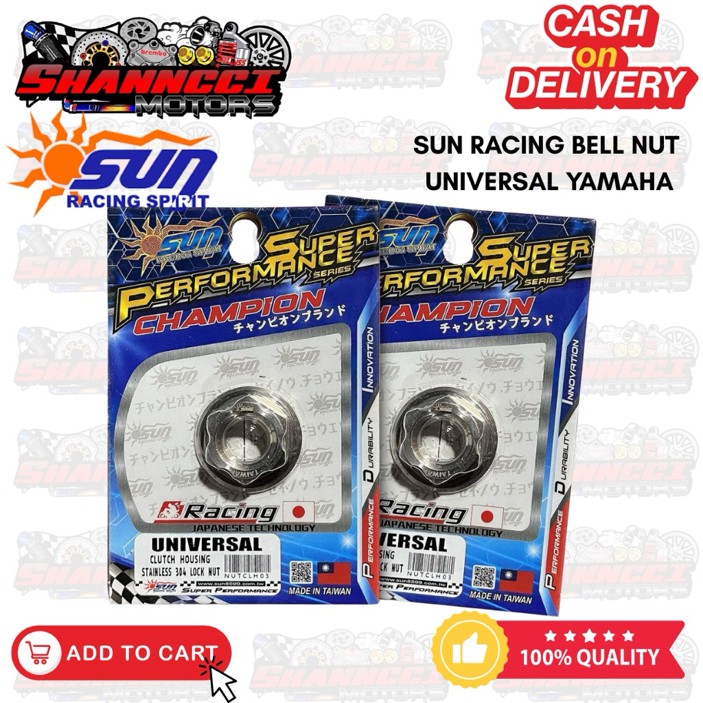 SUN RACING BELL NUT STAINLESS / LOCK NUT 304 UNIVERSAL YAMAHA | Shopee ...
