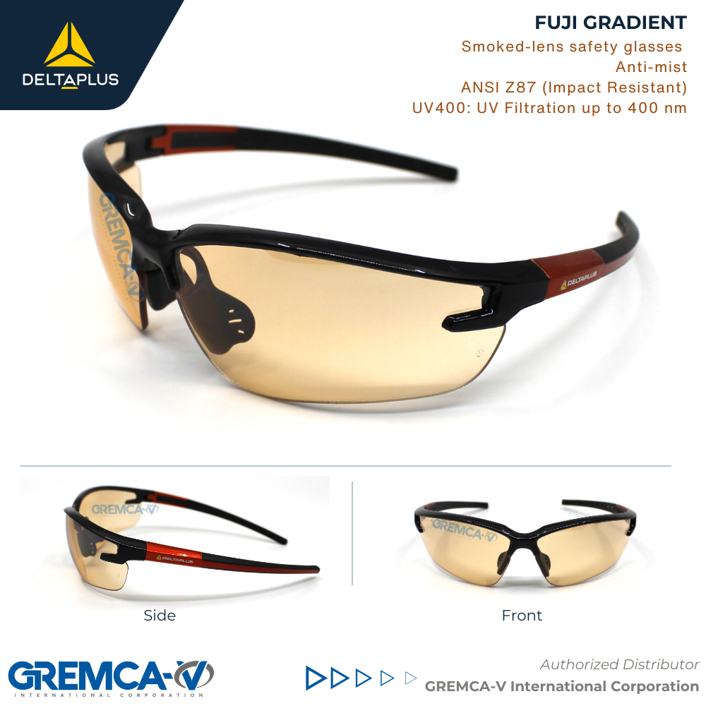 Delta Plus FUJI GRADIENT Safety Glasses Eye Protection Anti Scratch ...