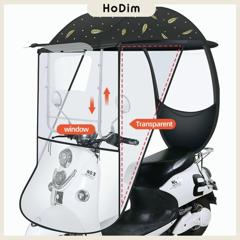 Motorcycle Canopy Ebike Electric Car Canopy Awning Sun Shade Rain Full ...