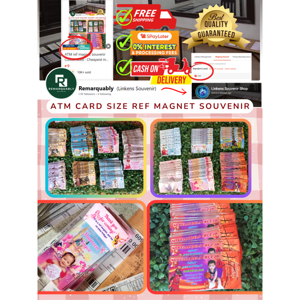ATM ref magnet souvenir Customized - Cheapest in the market!!! 0.5mm ...