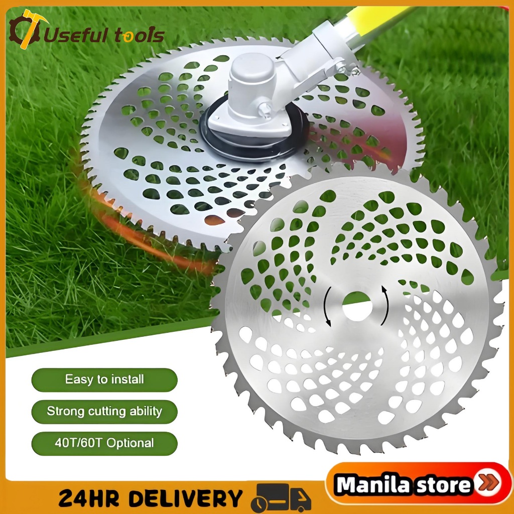 255mm Brush Cutter Blade 40/60T Circular Saw Blade Round Grass Cutting Blade Grass Trimmer Head ...