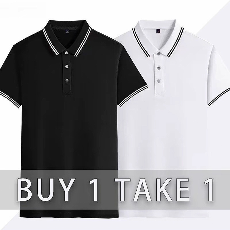 [BUY 1 TAKE 1] korean polo shirt men and women unisex POLO Stripe ...