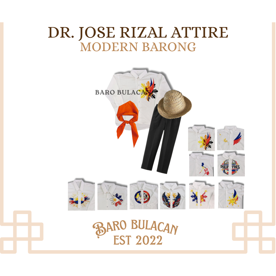 Baro Bulacan Modern Barong For Kids- Dr. Rizal and Andres Bonifacio ...