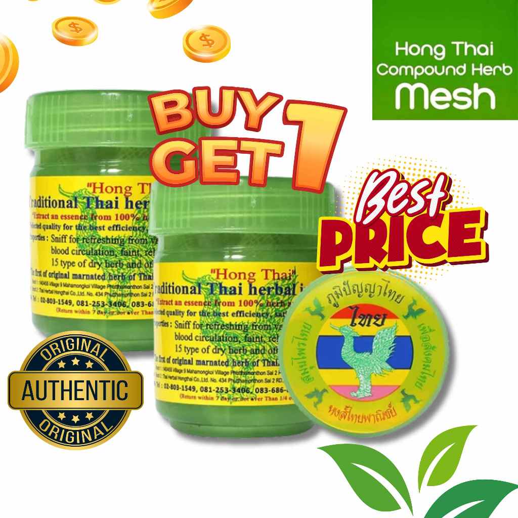 Authentic Hong Thai Herbal Inhaler – Thai Nasal Stick | Natural ...