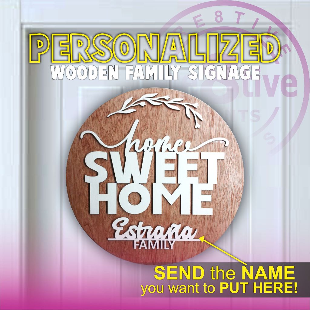 Personalized Family Door Sign | Wooden Signage | Cre8tive Prints ...