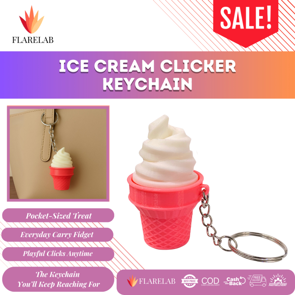 Ice Cream Clicker Keychain | Shopee Philippines