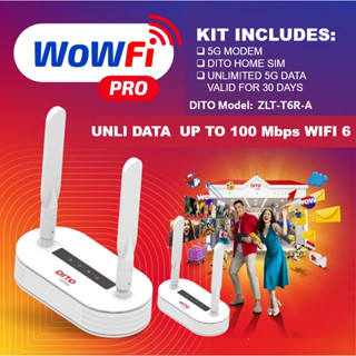 DITO Home WiFi 6 Pro With Unli 5G Data for 30 Days Model- ZLT-T6R-A ...