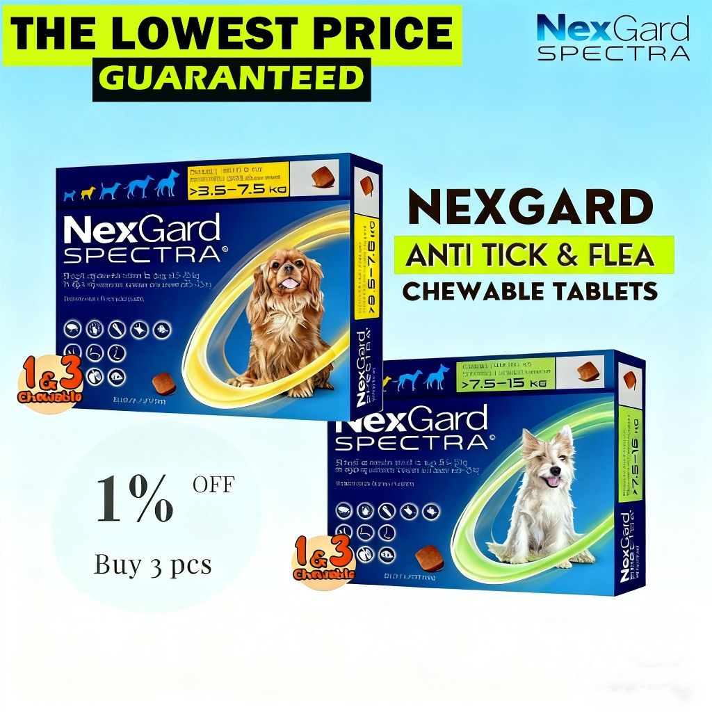 NEXGARD CHEWABLE TABLETS FOR DOGS FOR TICK AND FLEA TABLETS MEDS 1 PCS ...