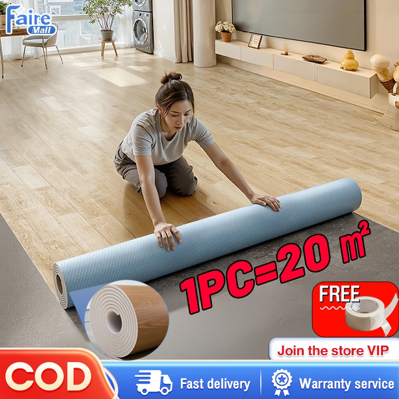PVC Linoleum Floor Mat renoleum makapal Vinyl Durable Waterproof for ...