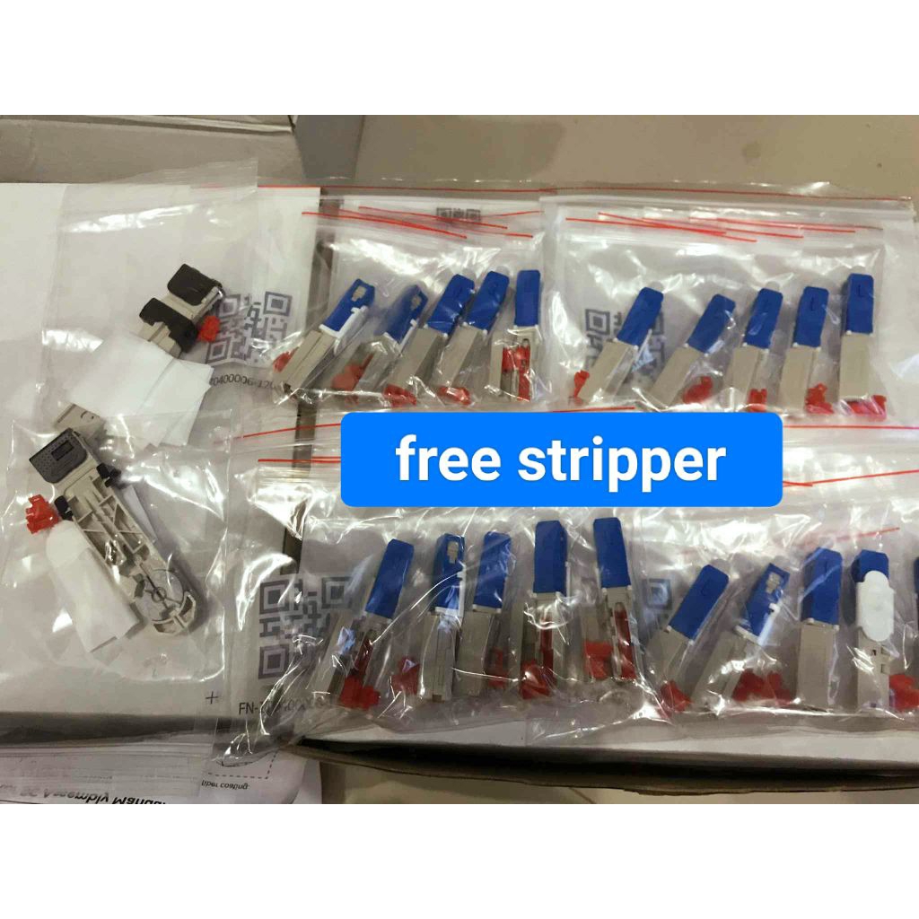 10pcs BUTTERFLY SC CONNECTOR V3.FIBERHOME. FREE STRIPPER | Shopee ...
