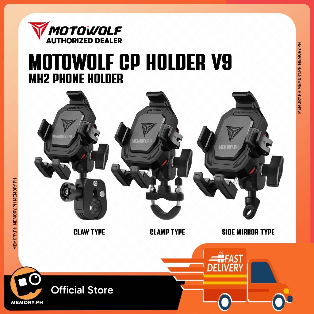 Motowolf CP Holder V9 MH2 Mobile Phone Holder for Motorcycle - with Shock Absorption | Shopee ...
