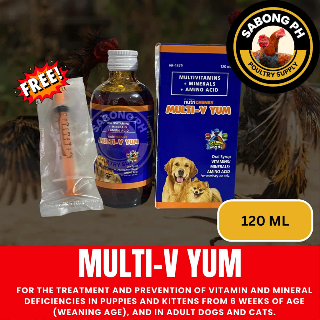 MULTI V-YUM 120 ML WITH FREE SYRINGE | Shopee Philippines