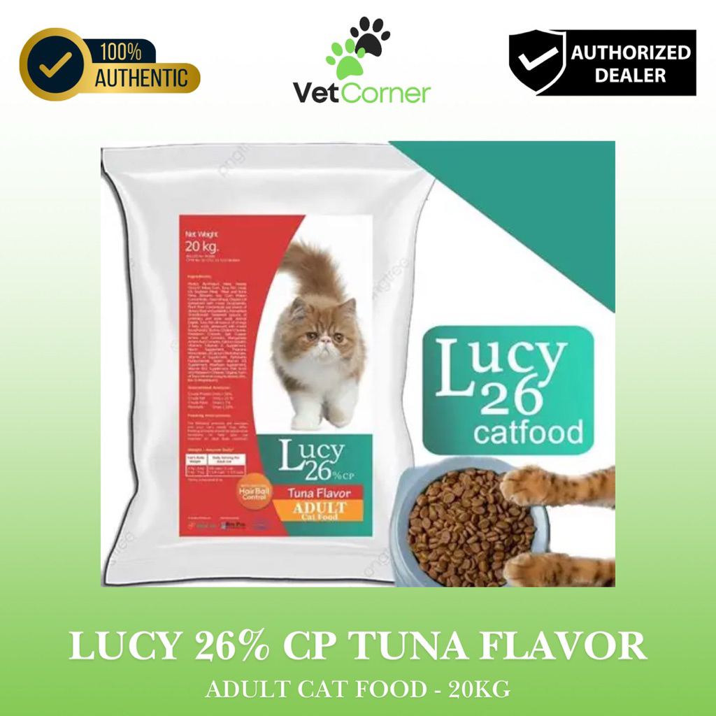 Lucy 26% CP - Tuna Flavor (Adult Cat Food) - 20kg | Shopee Philippines