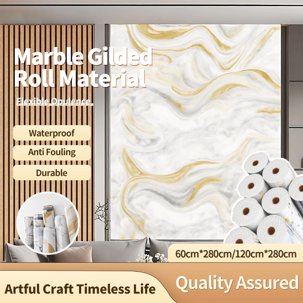 Marble Wallpaper Sticker 120 x 280cm Self Adhesive Thickness 2.5mm ...