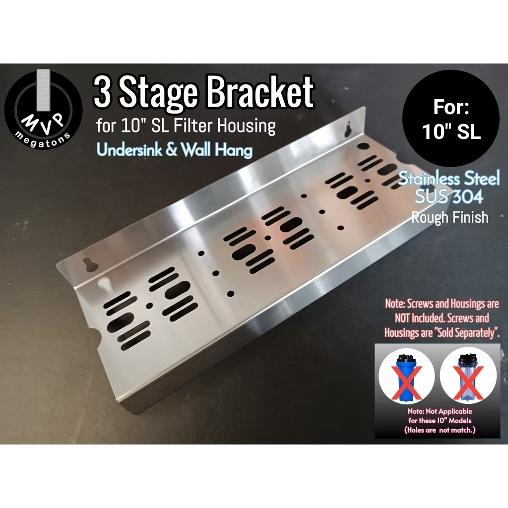 3 Stage Bracket for 10 Inch Housing Water Purifier - Stainless Steel ...
