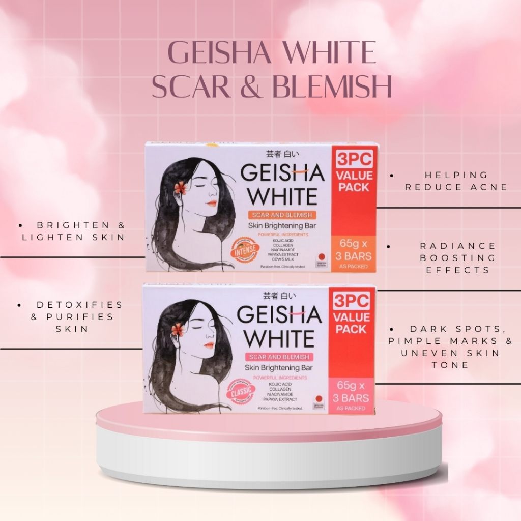 Geisha White Scar And Blemish Skin Brightening Soap With Kojic ...