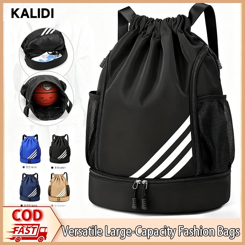 KALIDI Drawstring Backpack Bag Outdoor Waterproof Sports Bag Unisex ...