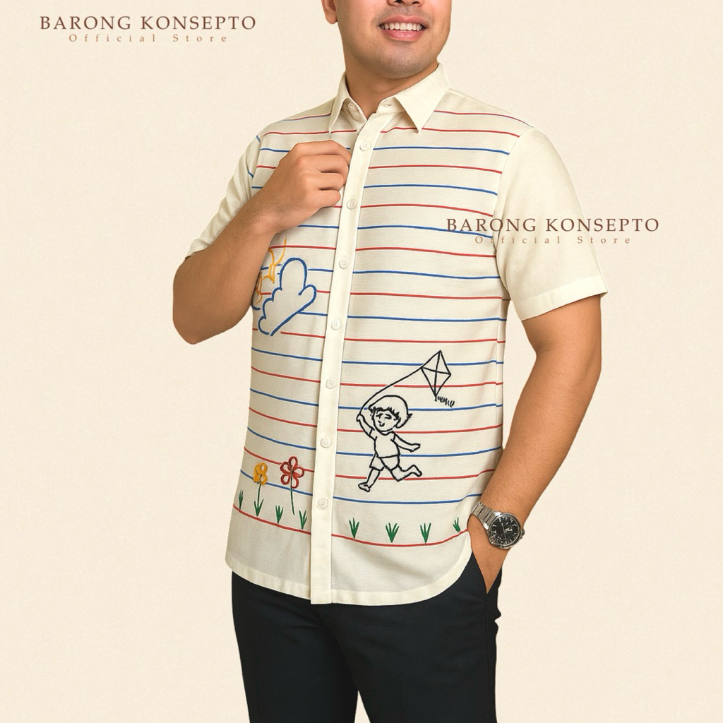 BARONG S/S JUSILIN ICON PAPER DESIGN - Modern Barong Tagalog for Men ...