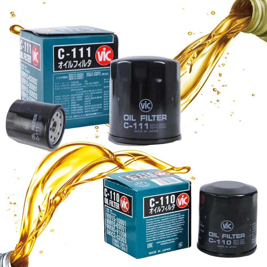 Vic C-110 /C-111 Oil Filter ForToyota Rush | Vios | Avanza | Corolla | Wigo | Fortuner/Innova ...
