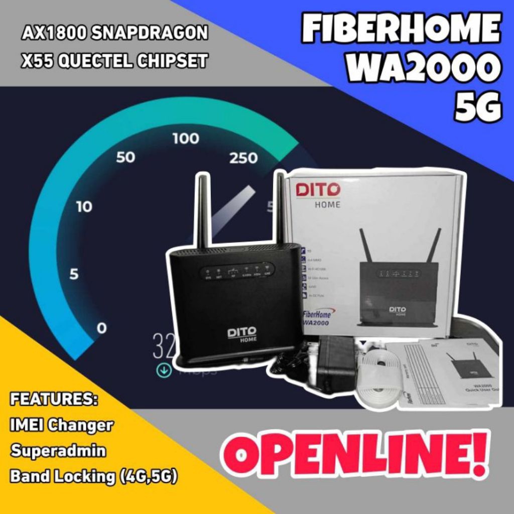 PERMANENT OPENLINE 5G WIFI GLOBE 5G DITO 5G SMART 5G GOMO 5G TNT 5G ...