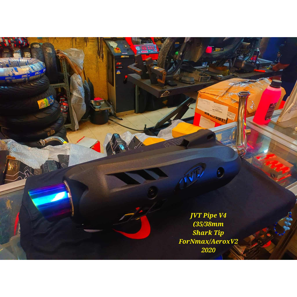 JVT Pipe V4 (35/38mm) Shark Tip For Yamaha NMAXV2/AEROXV2 2020 | Shopee ...