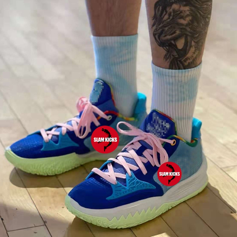 Kyrie Low 4 Sky Blue Basketball Shoes For Men OEM Quality Sports ...