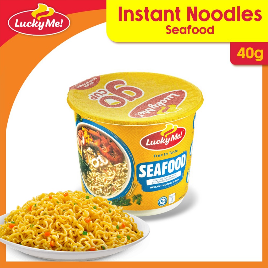 LuckyMe Go Cup Instant Noodles - Seafood 40g | Shopee Philippines