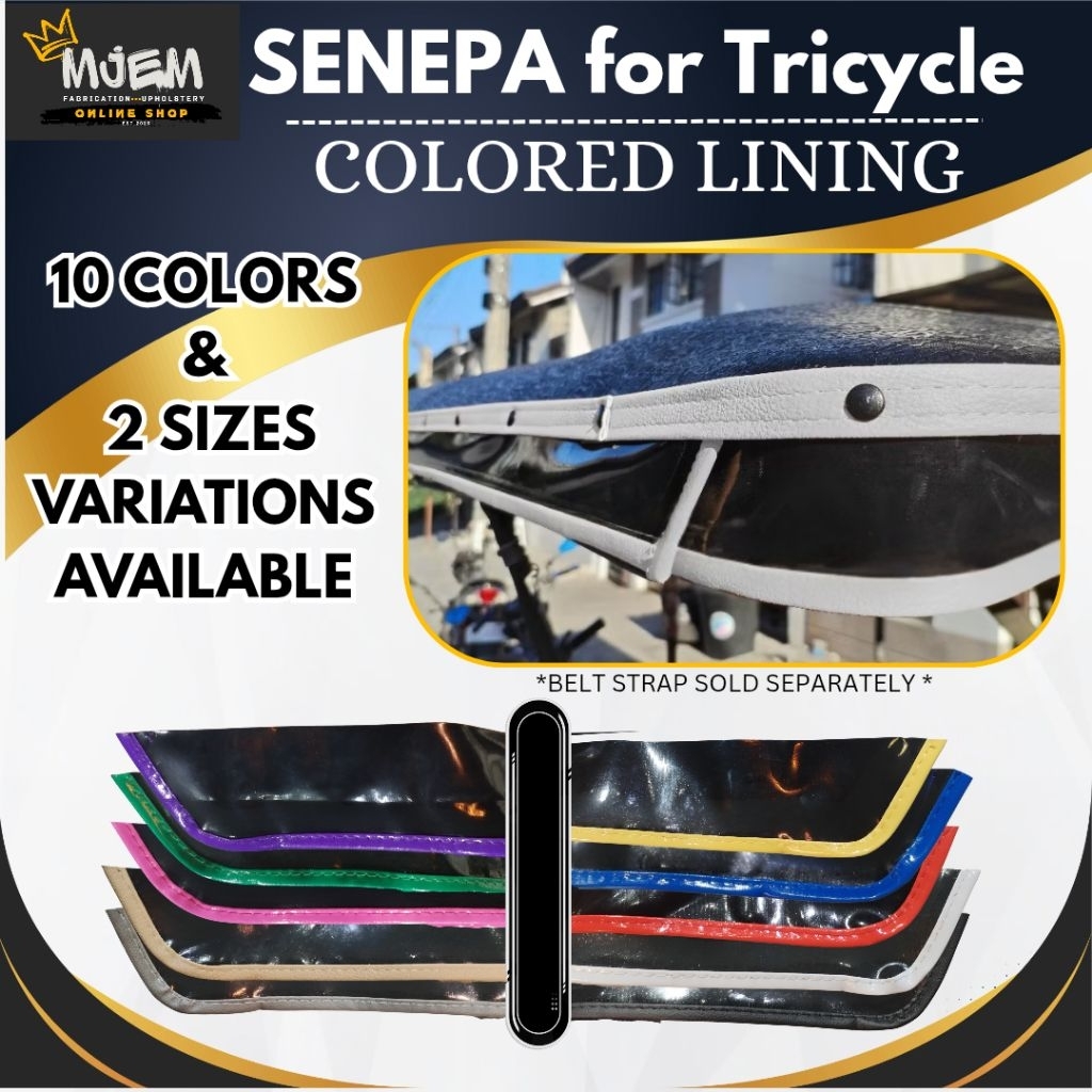 Senepa Tricycle Roofing 7cm lapad (6 Feet or 15 Feet Haba) BLACK w ...