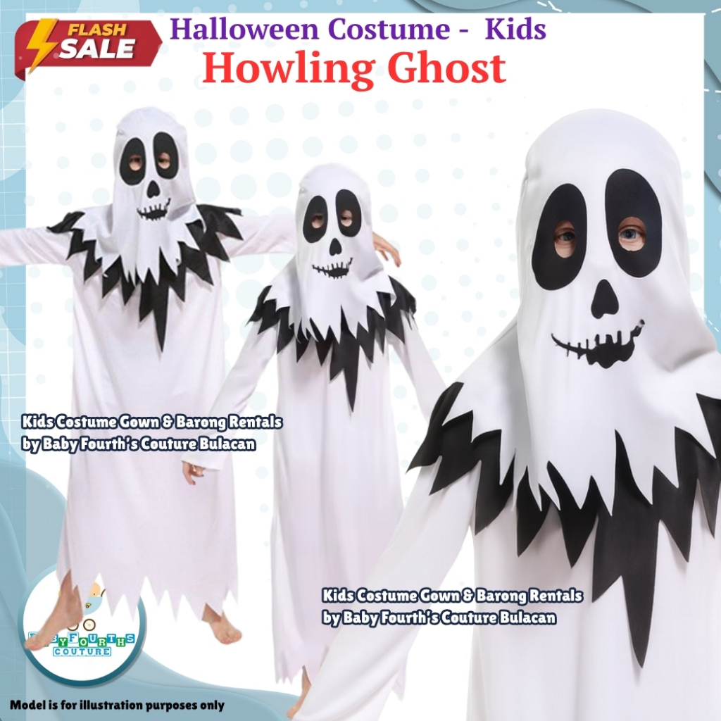 Halloween Cosplay Scary Howling Ghost Costume for Kids Girl and Boy for ...