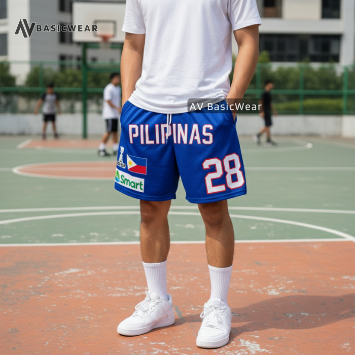 Asia Cup Gilas Pilinas Drifit Shorts for Men above the knee with 2 side ...