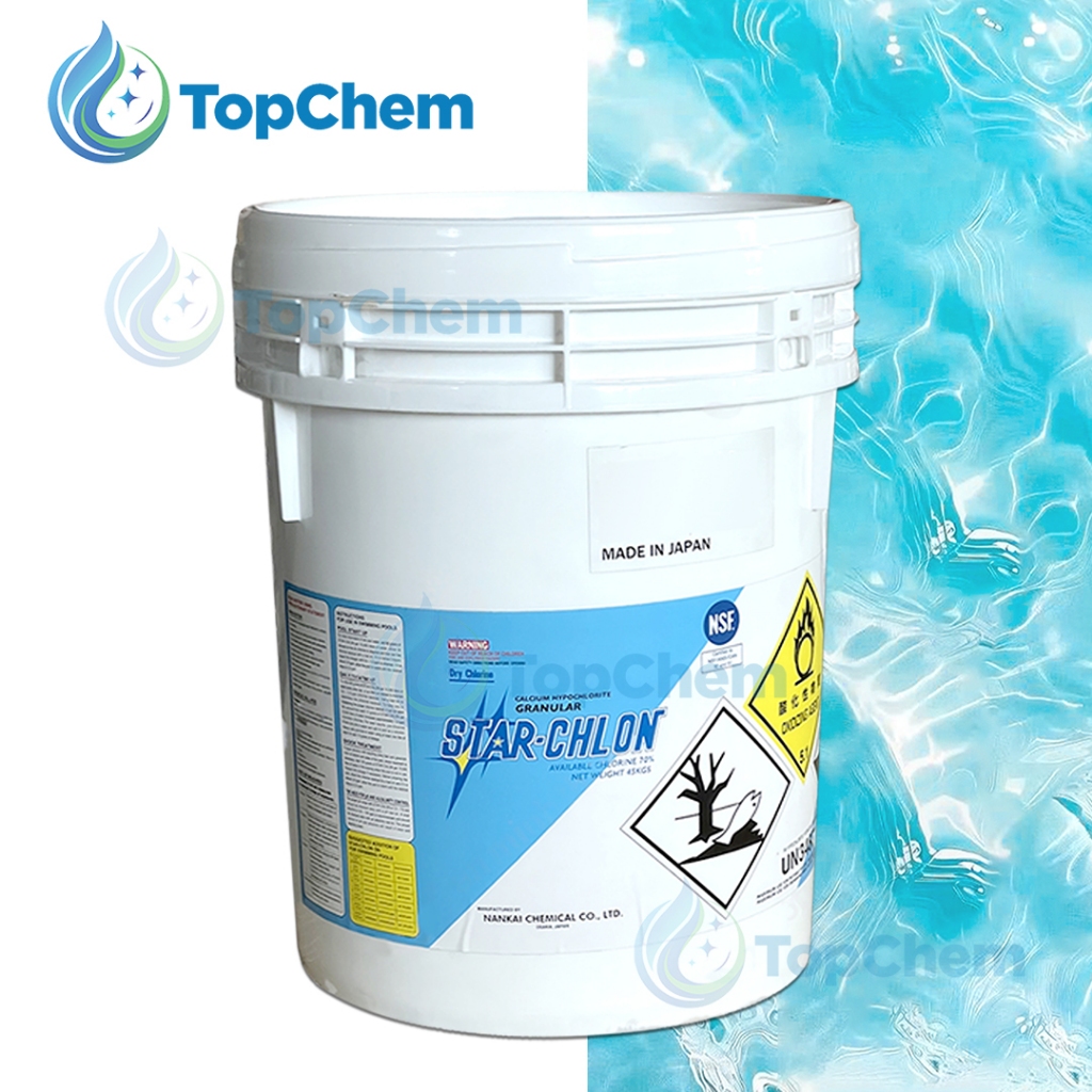 STAR-CHLON 45KG Calcium Hypochlorite 70% - Japan Granular Pool Chlorine ...