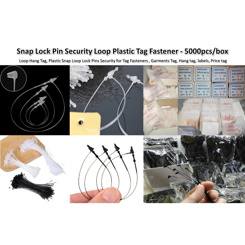 1 box/5k pcs Snap Lock Pin Loop Plastic Tag | Shopee Philippines