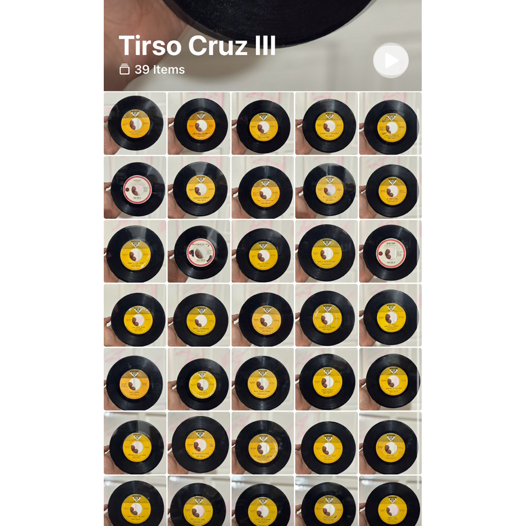 45rpm Vinyl Records Tirso Cruz III Collection | Shopee Philippines