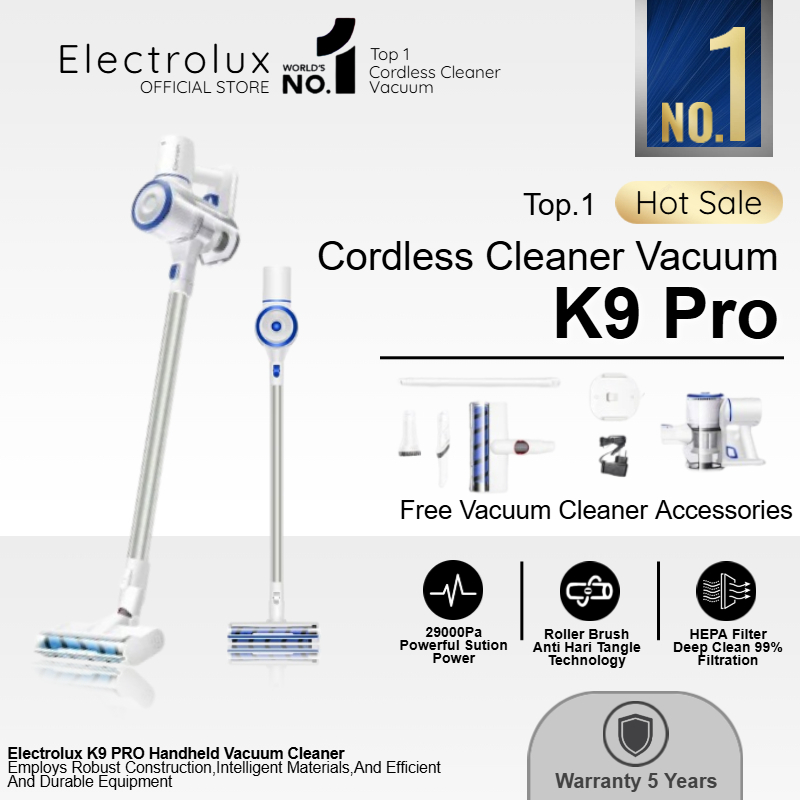 Electrolux K9 Pro Cordless Vacuum Cleaner – High Suction, Lightweight ...