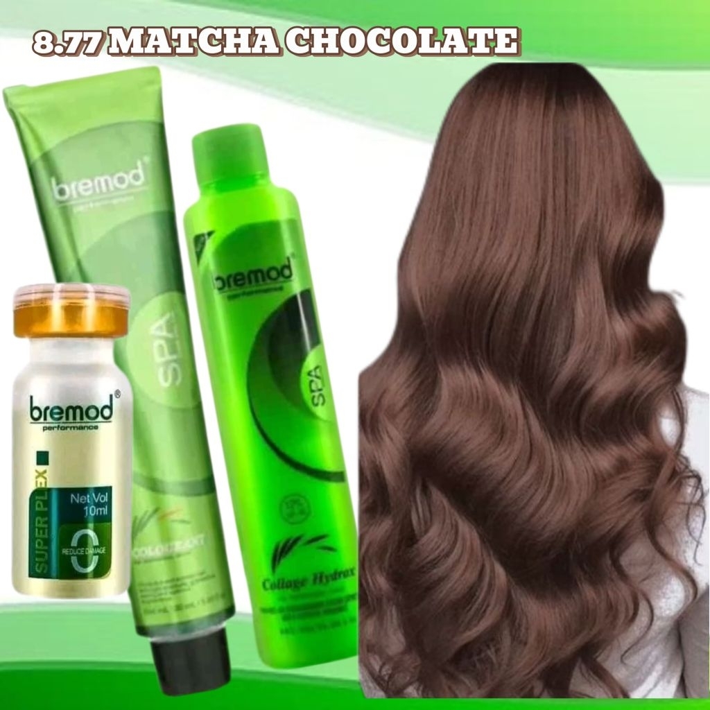 8.77 Matcha Chocolate Bremod Performance Hair Color Set 100ml | Shopee ...