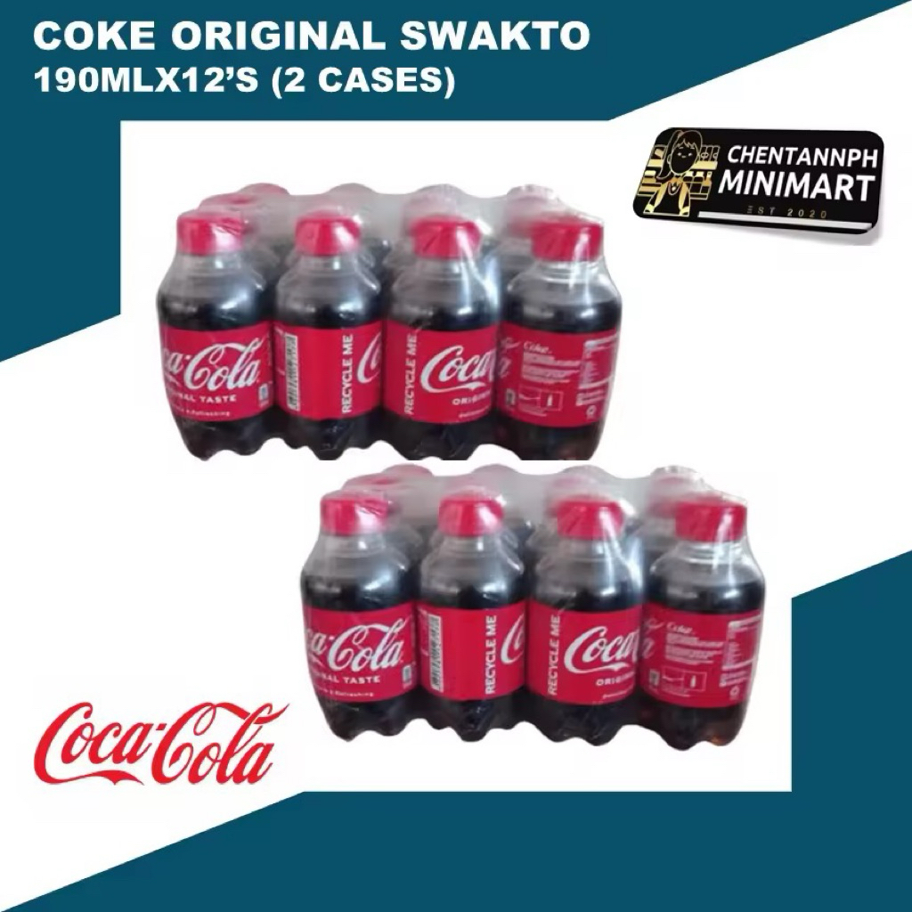 (2 CASES) COCA-COLA Swakto COKE Original Taste Softdrinks Beverages ...